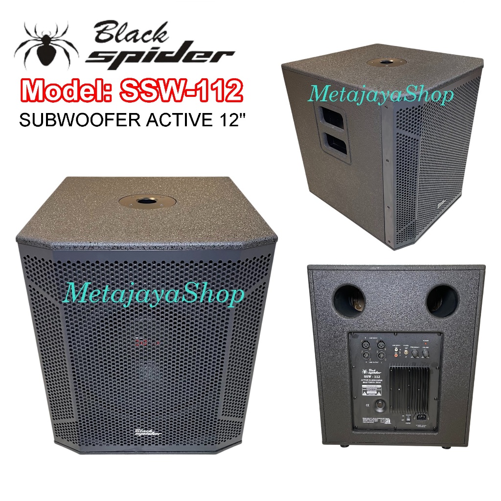 Jual Subwoofer Active Black Spider SSW-112 Subwoofer Aktive 12 Inch ...