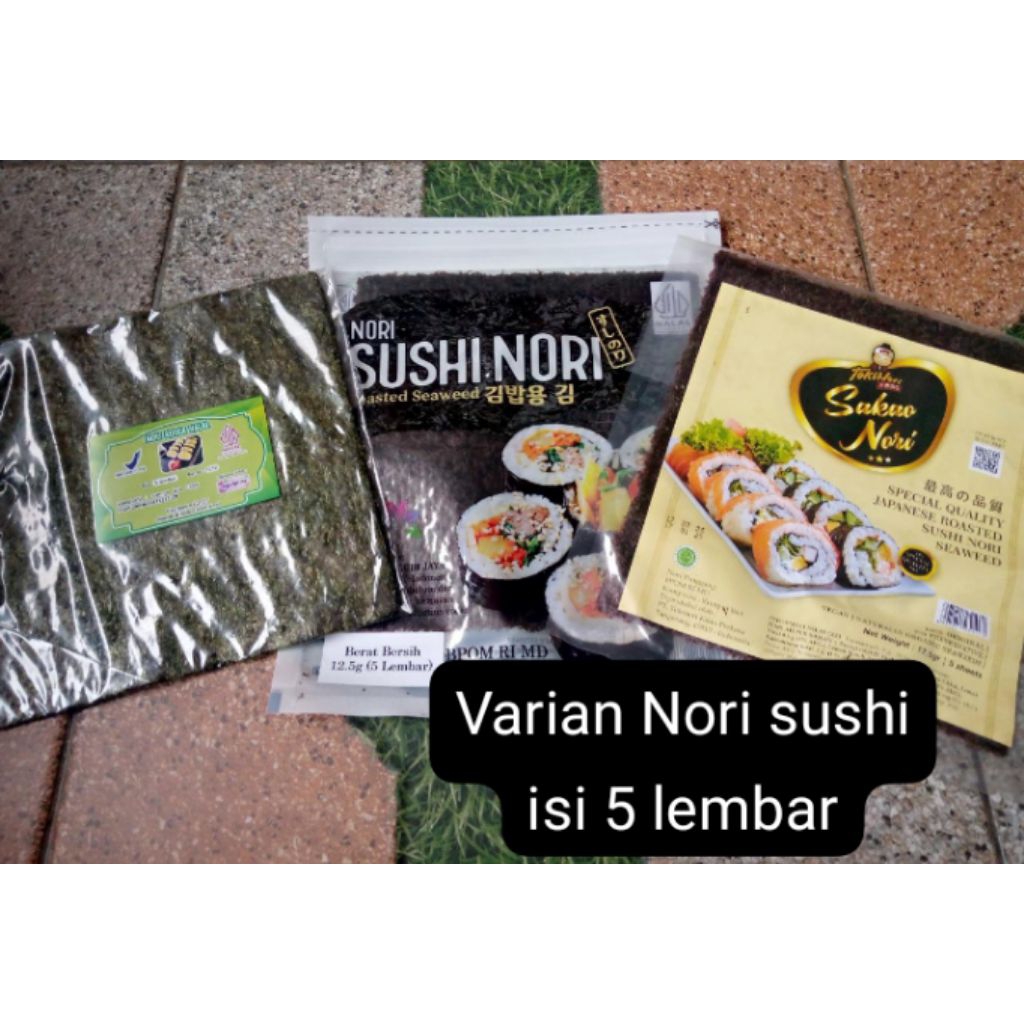 Jual | SALE | Nori sushi isi 5 Lembar Halal Java Sakao korea seaweed ...
