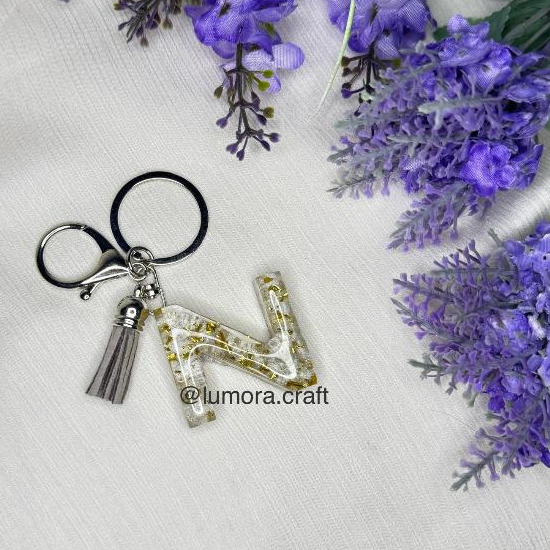 Jual Keychain Huruf Alphabet Silver Color | Gantungan Kunci Huruf ...