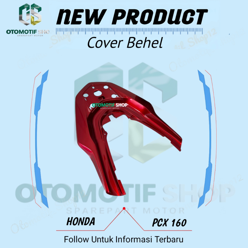 Jual Cover Behel Belakang PCX 160 K1Z MERAH CANDY / Cover Body Behel ...