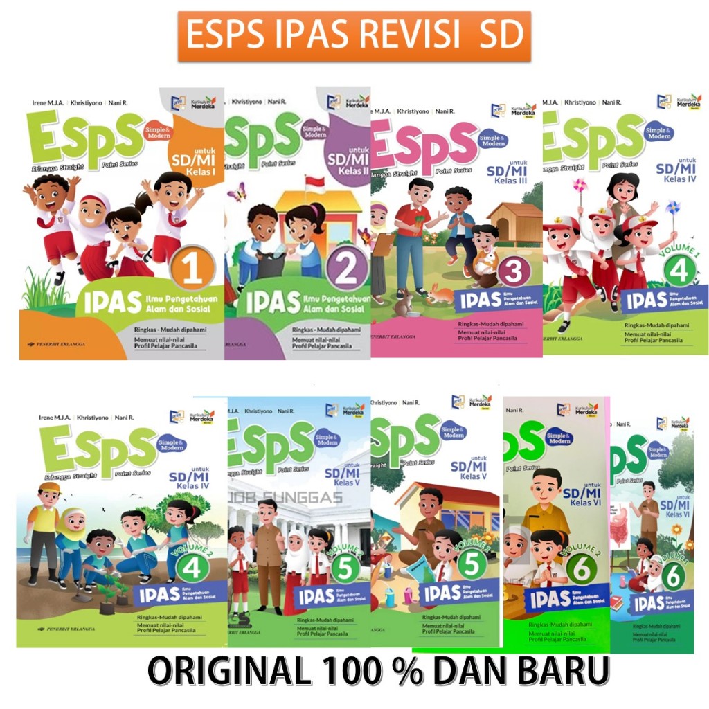 Jual ESPS IPAS REVISI KELAS 1 2 3 4 5 6 SD KURIKULUM MERDEKA PENERBIT ERLANGGA | Shopee Indonesia