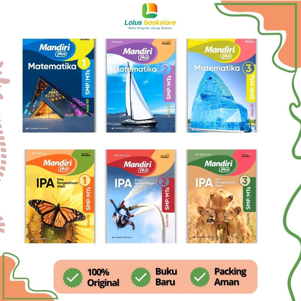 Jual Mandiri Plus Matematika IPA English SMP Kelas 7 8 9 - Kurikulum Merdeka - Penerbit Erlangga ...