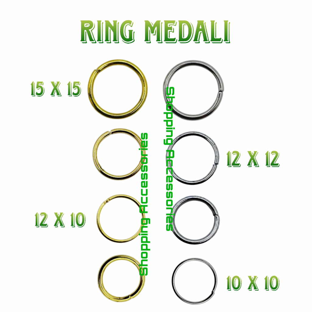 Jual Ring Medali Ring Bulat GOLD dan SILVER Isi -/+144pcs | Shopee ...