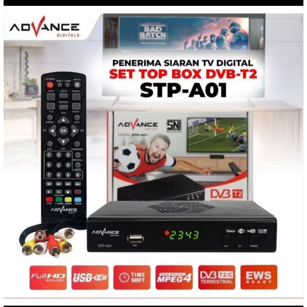 Jual Advance Set Top Box STB / STP-A01 Digital DVB-T2 Receiver Full Hd ...
