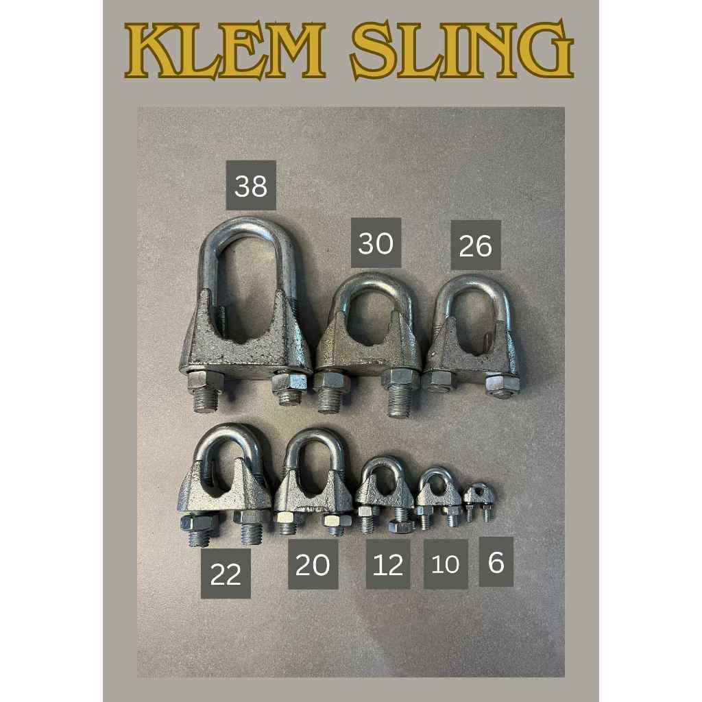 Jual Klem Sling / Wire Rope Clip Galvanis Berbagai Ukuran - Kuat ...