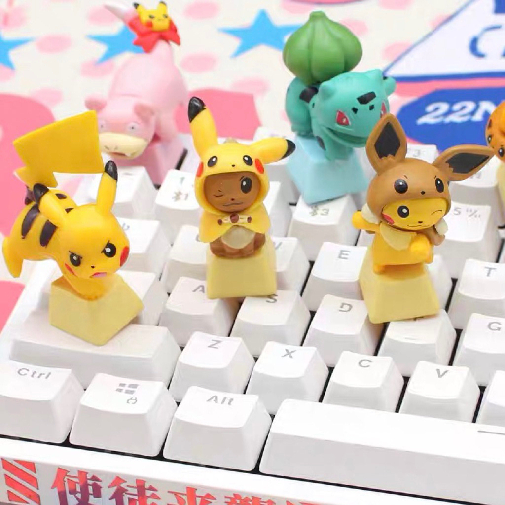 Jual Keycaps Keyboard Pokemon Pikachu Keycap Mechanical Lucu Cute ...