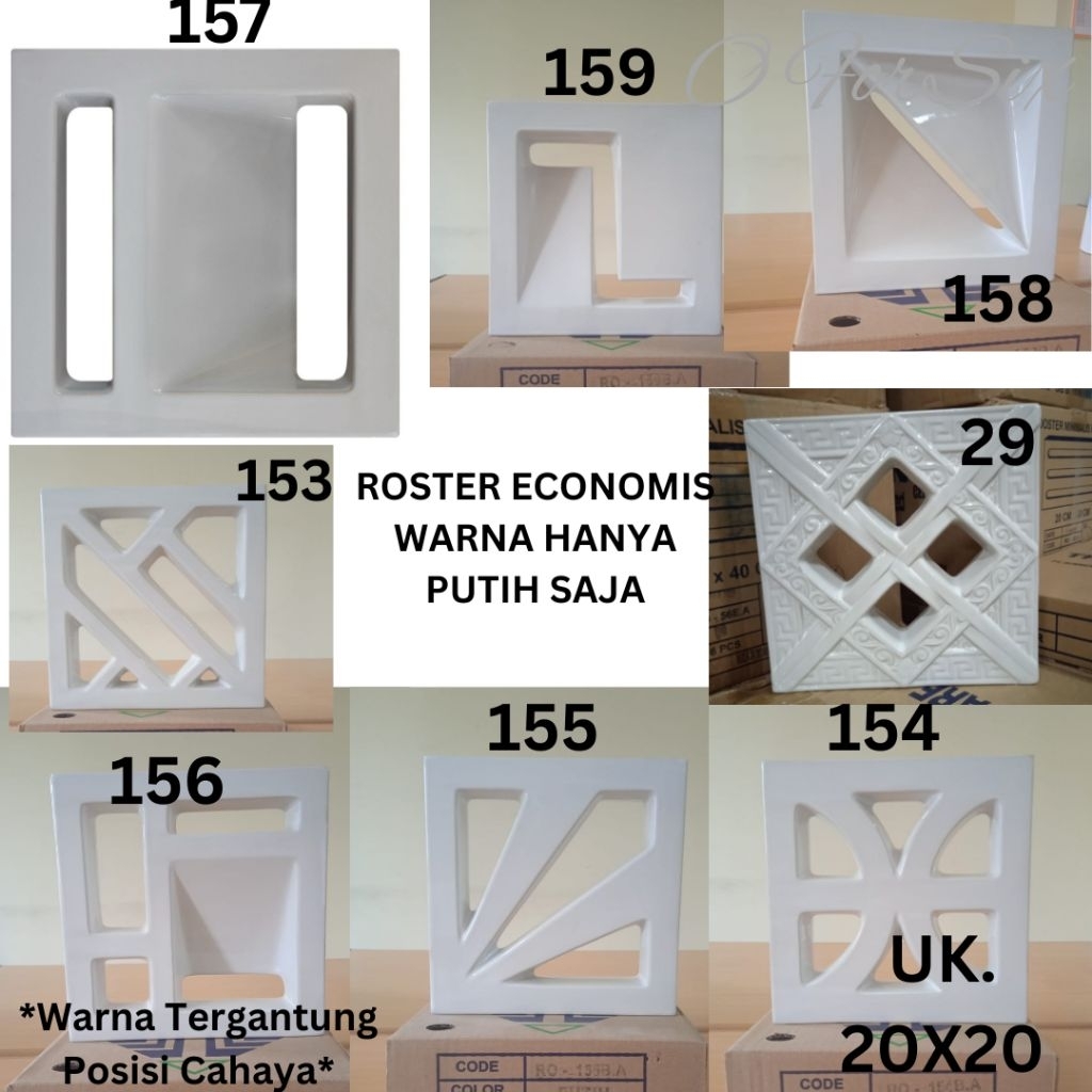 Jual ROSTER KERAMIK TRISENSA 20X20 MINIMALIS SIMPLE PUTIH | Shopee ...