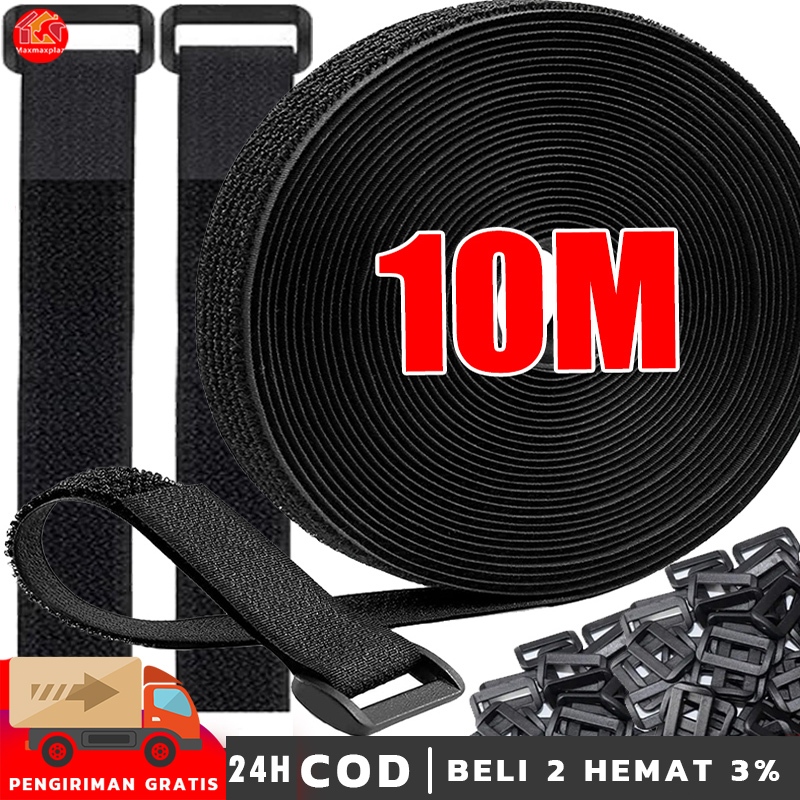 Jual 10m Kabel Velcro Cable Strap Magic Tape Velcro Pengikat Perekat ...