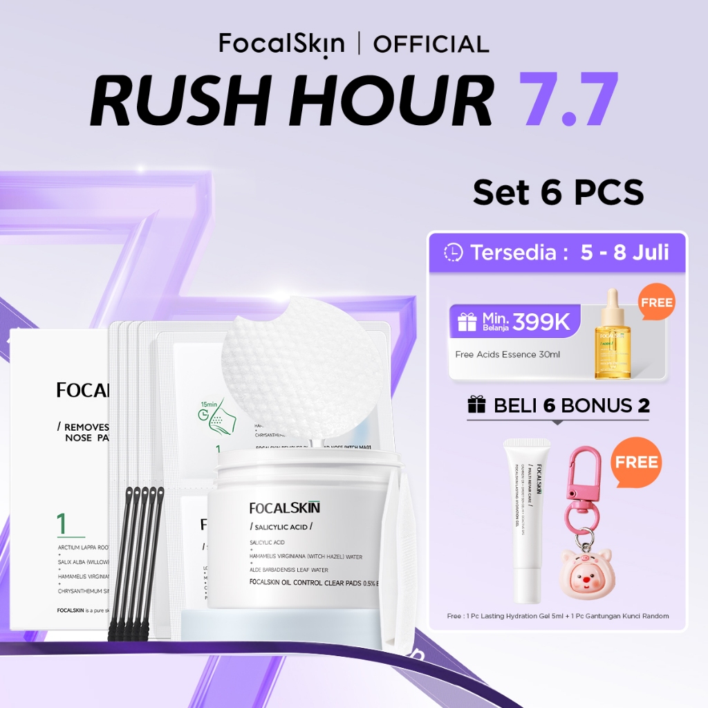 Jual FOCALSKIN Exfoliclear Blackhead Komedo Nose Patch + Safely ...