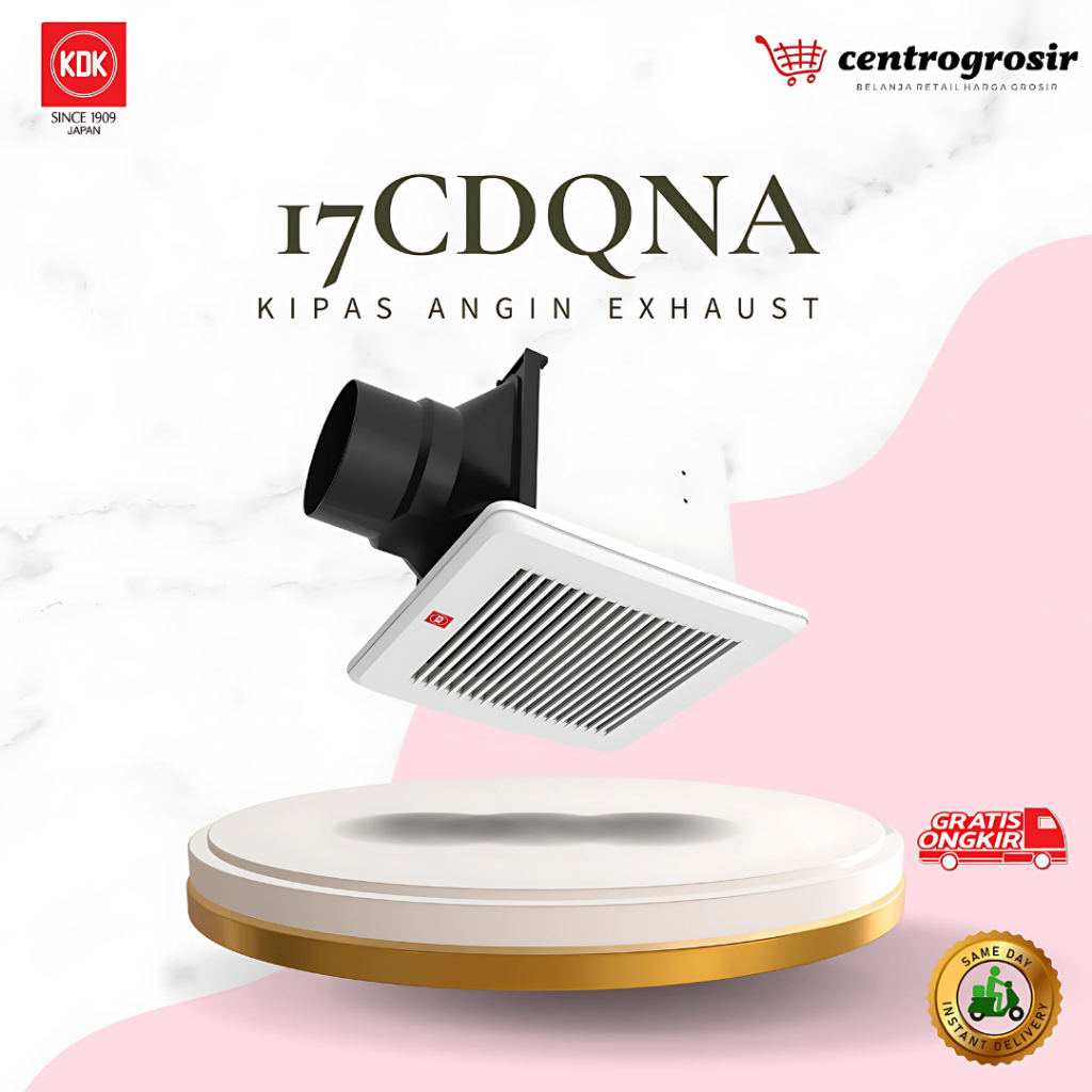 Jual KDK 17CDQN Ceiling Exhaust Fan Plafon Cerobong Sirrocco 4 inch ...