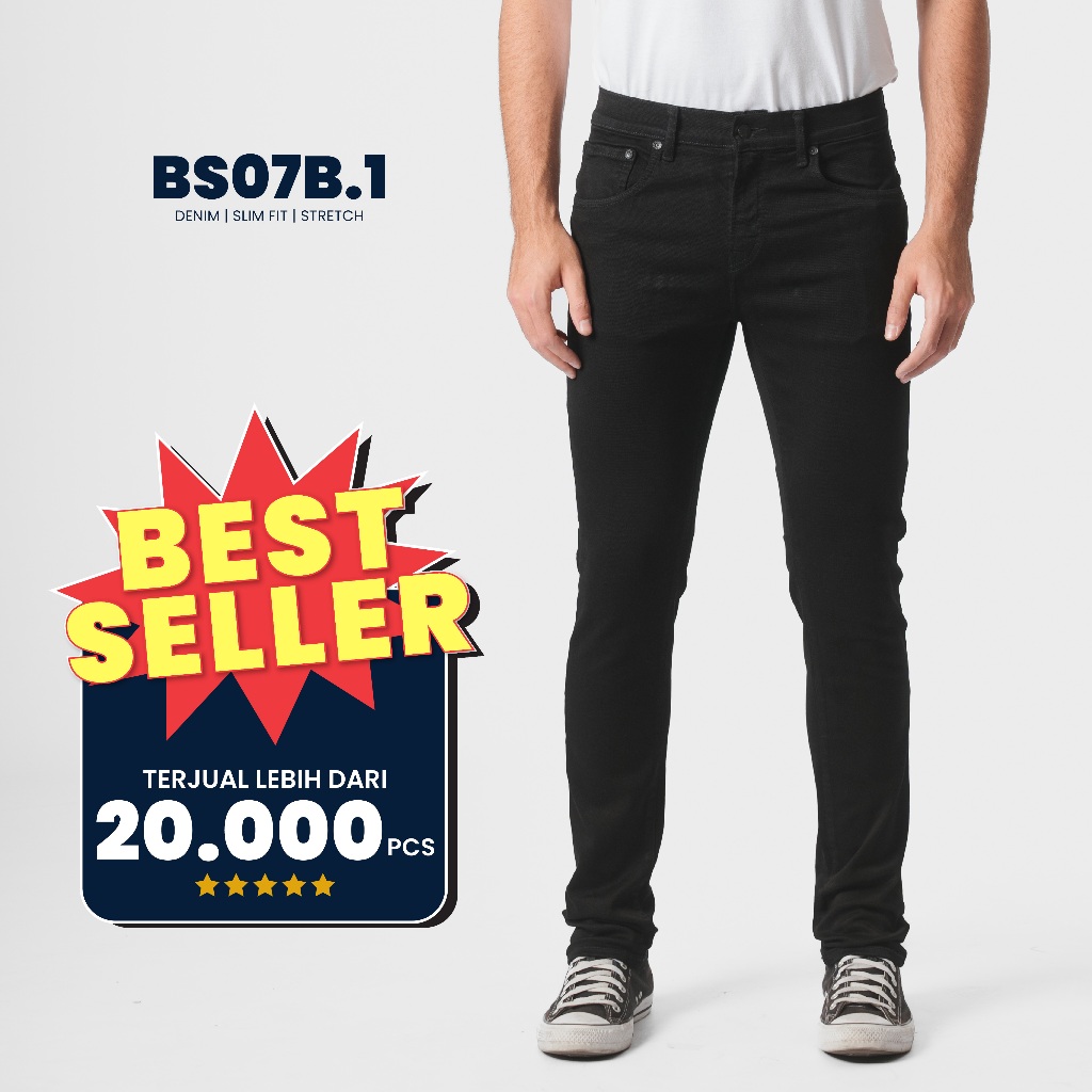 Jual Emba Denim - BS07B.1 Celana Panjang Pria Denim Slimfit Stretch ...