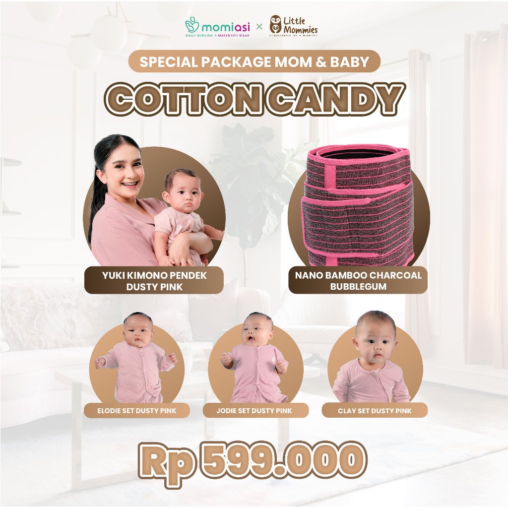 Jual Momiasi - Special Bundle Perlengkapan Melahirkan Mom And Baby Charcoal - Sleepwear Newborn ...
