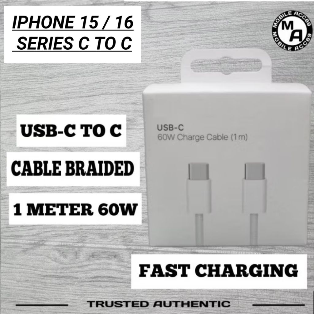 Jual USB-C To C 1 Meter - Fast Charging - Type-C - Kabel - Kabel ip ...