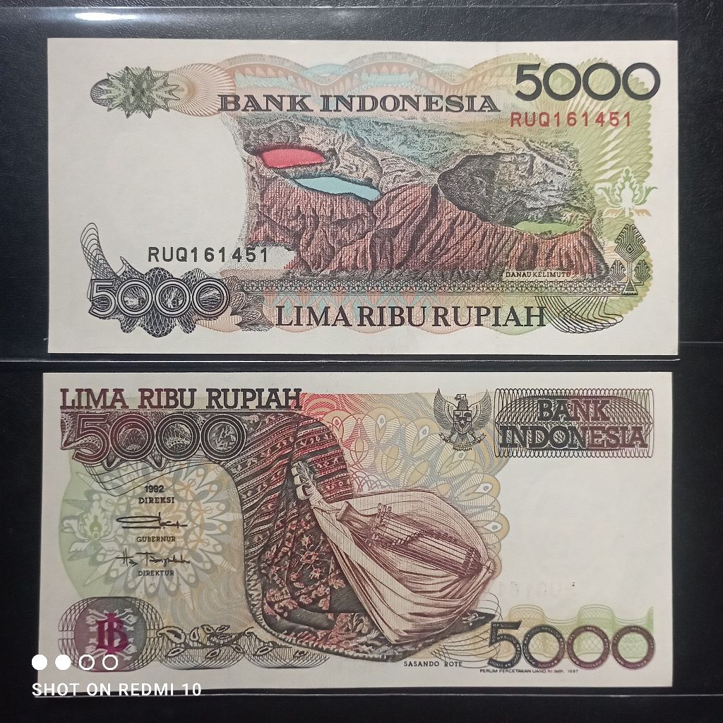 Jual uang kertas 5000 rupiah sasando 1992 baru gres asli | Shopee Indonesia