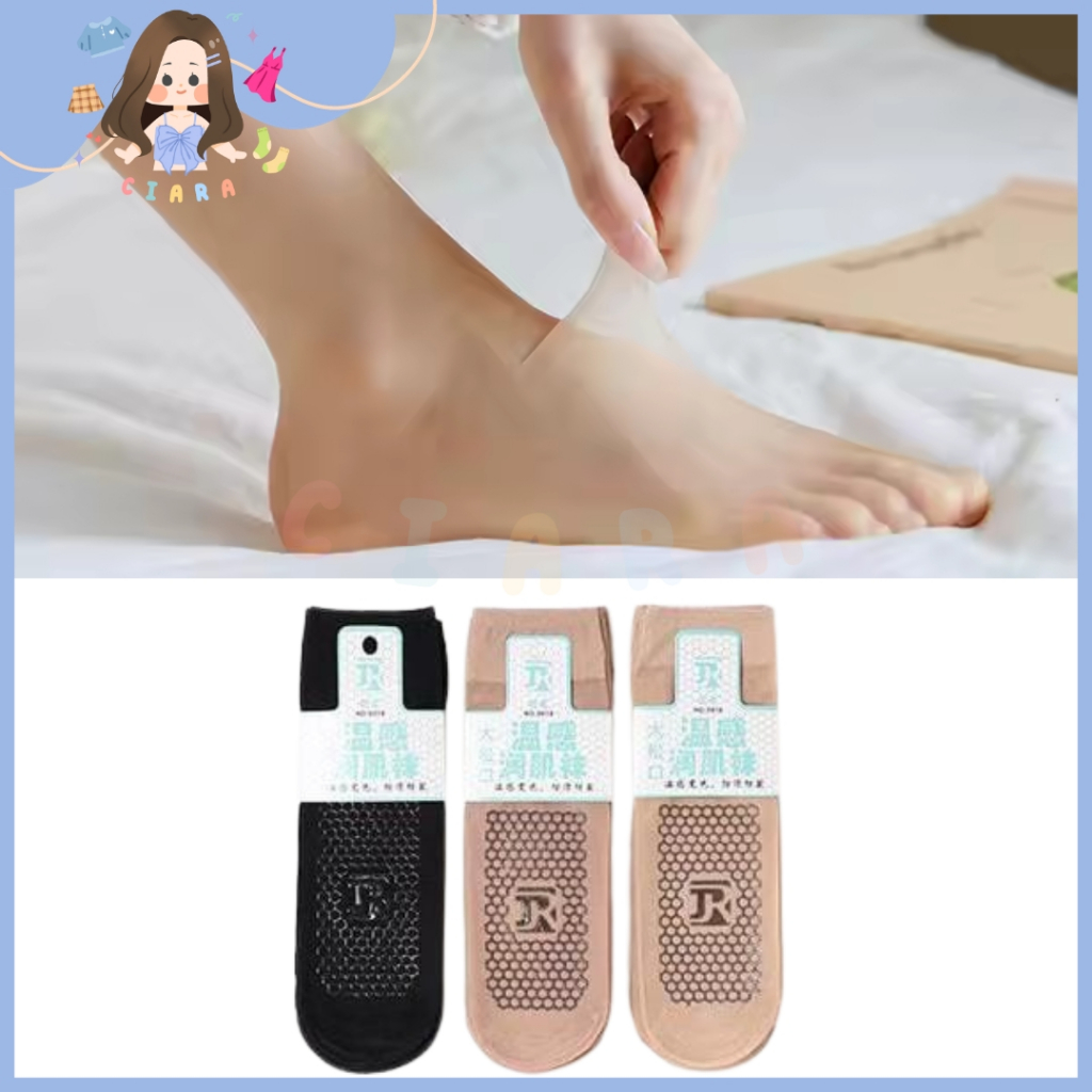 Jual CIARA - Kaos Kaki Transparan Wanita Dengan Slip Gel Anti Licin ...