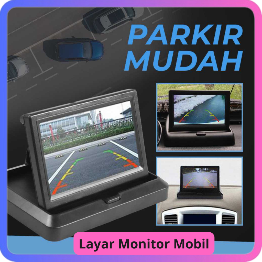 Jual AUTONET Monitor Parkir Mobil Foldable Rear View TFT LCD 4.3 Inch ...