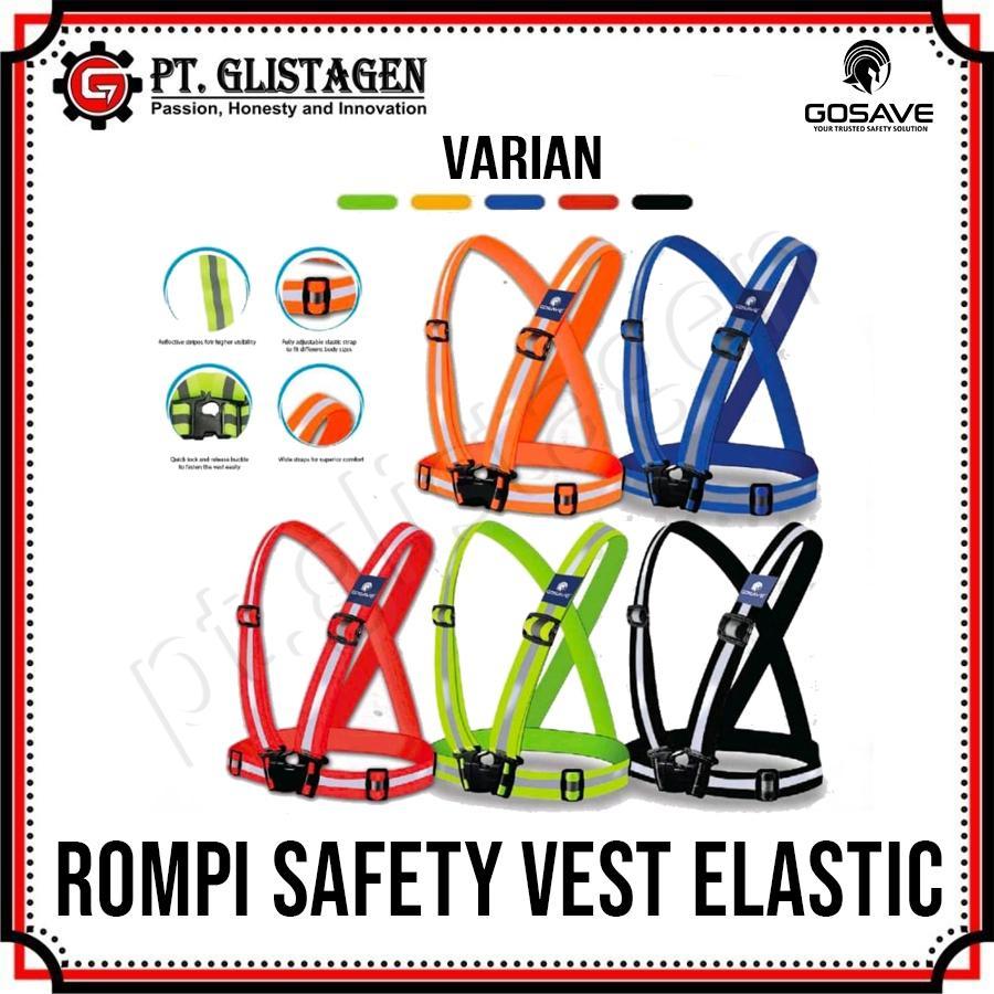 Jual Gosave Rompi Karet Elastis Safety Vest Rubber Reflective Elastic ...