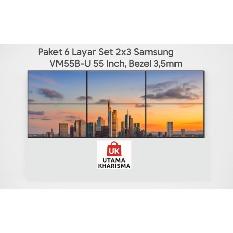 Jual Paket Video Wall Samsung VM55B-U – 6 Layar 2x3 Video Wall 55 ...