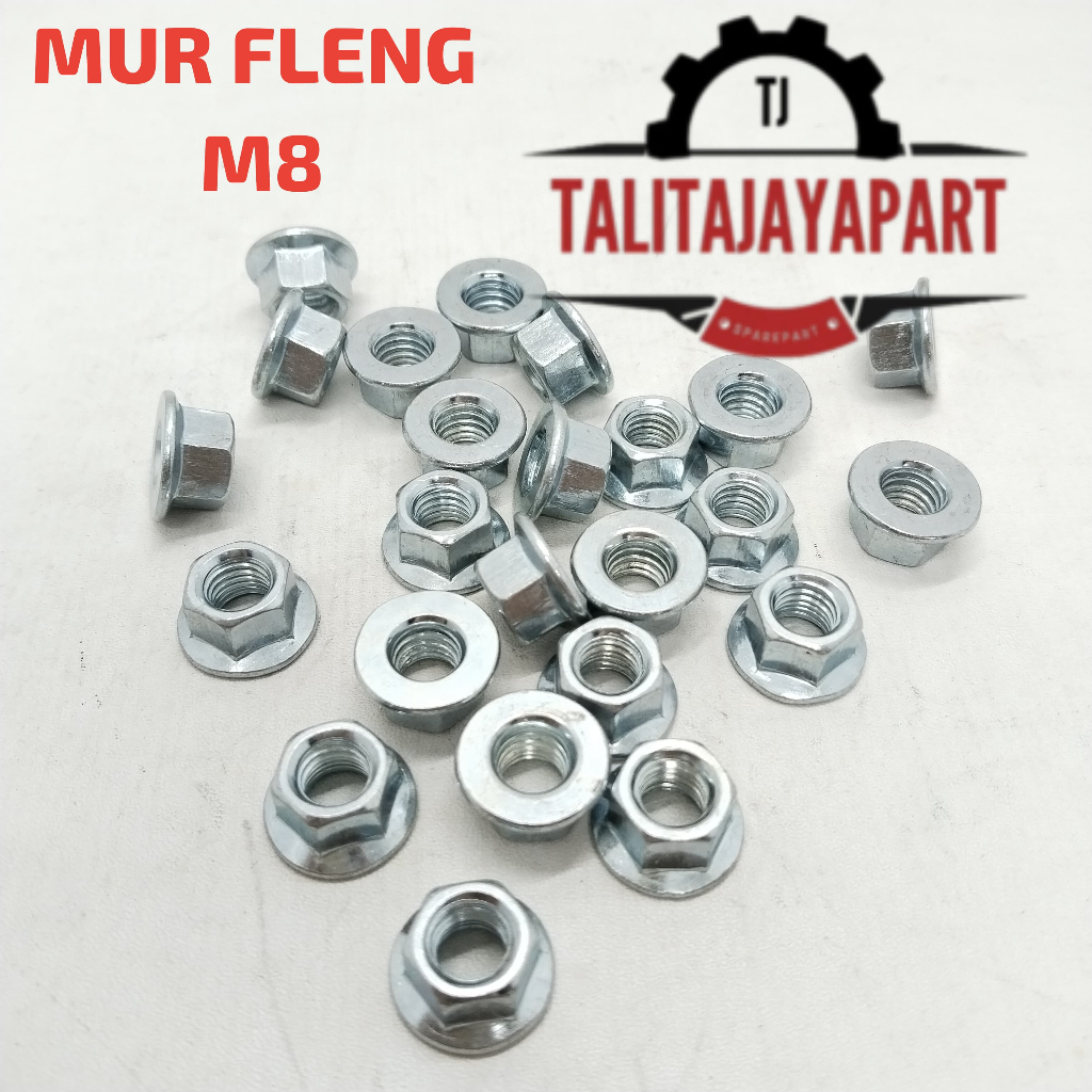Jual MUR FLANGE M8 KUNCI 12 (MUR GIR) | Shopee Indonesia