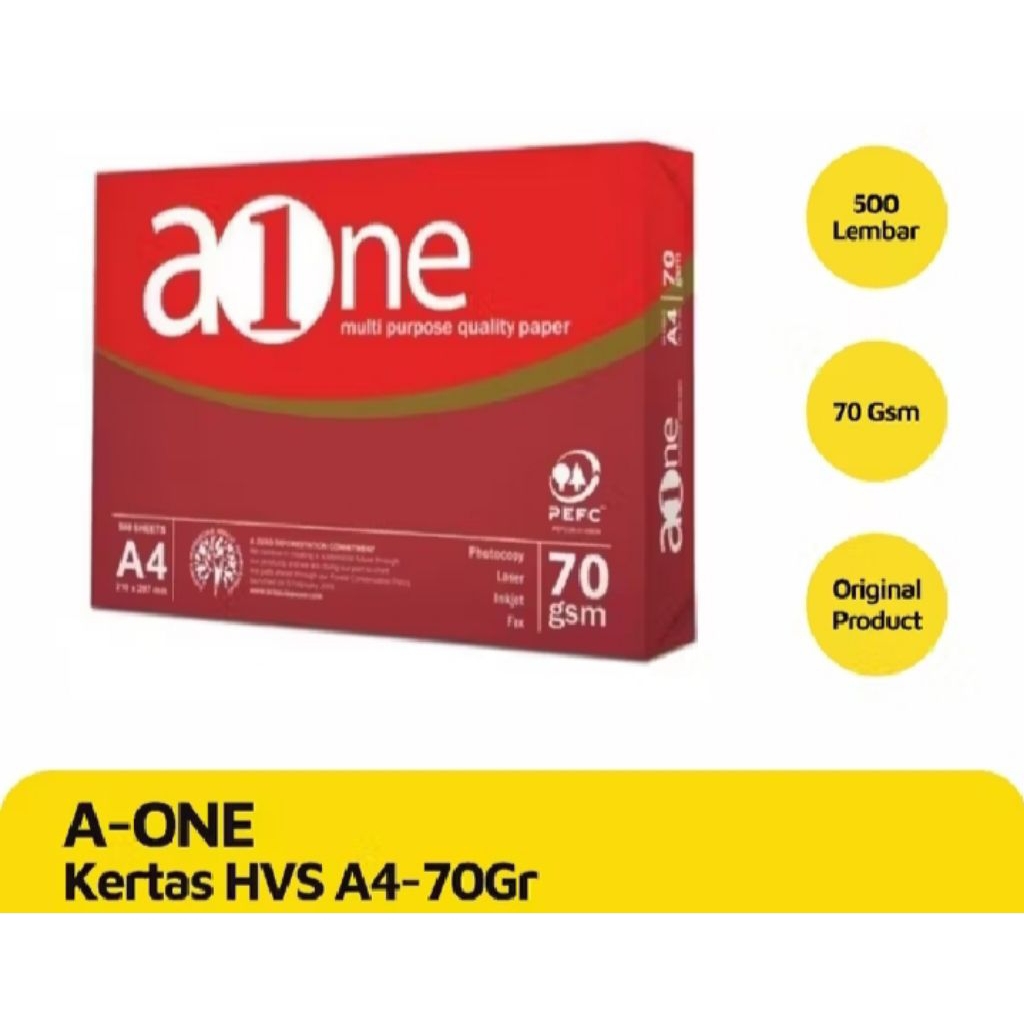 Jual Kertas HVS A4 Aone 70 gsm harga per rim | Shopee Indonesia