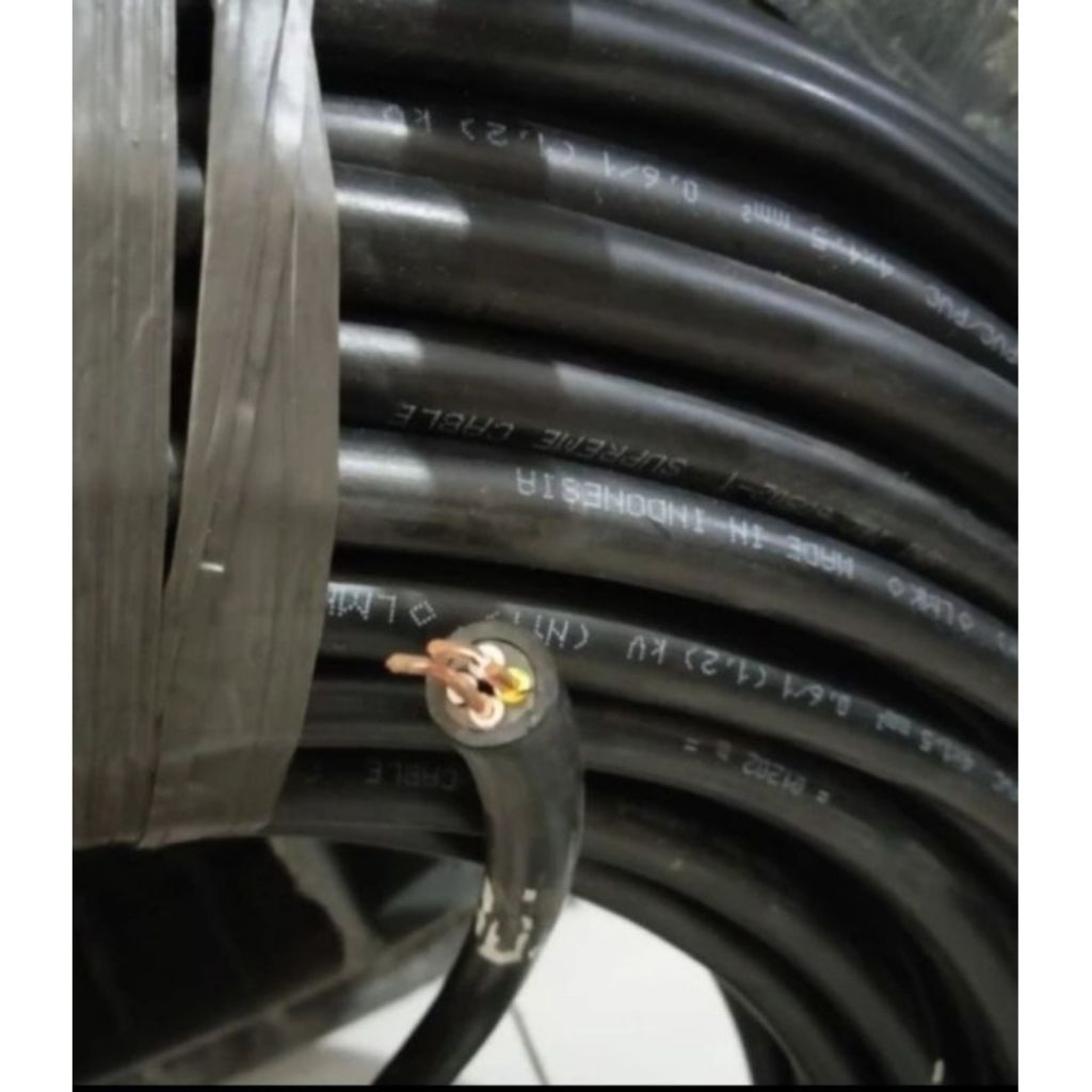 Jual Kabel Listrik NYY 4x1.5 mm Supreme Hitam ( 100 Meter ) Kawat Tunggal NYY 4 x 1.5 mm2 0.6/1 ...