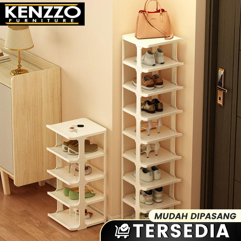 Jual KENZZO Rak Sepatu Plastik Rak Serbaguna Susun 4/5/6/7/8/9 Susun ...