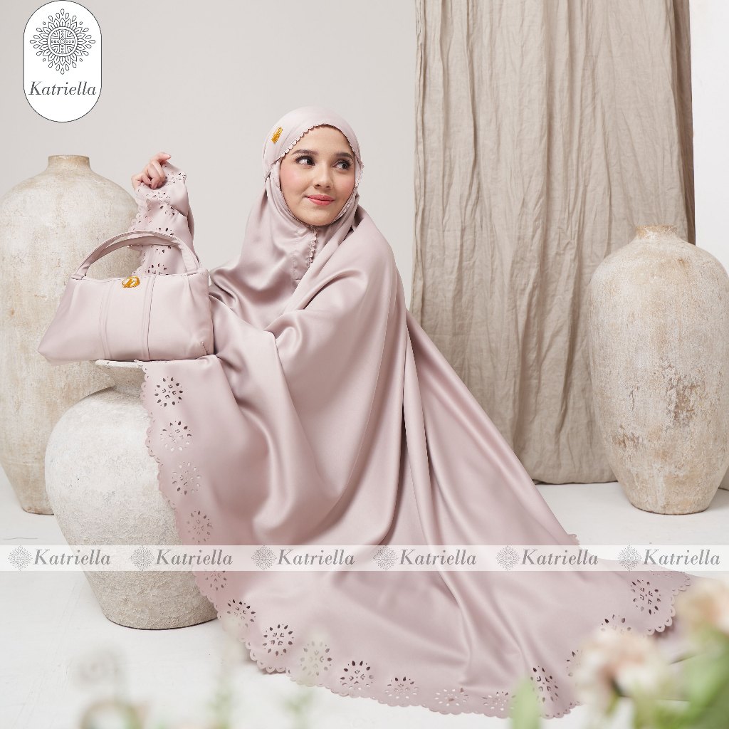 Jual Katriella - Mukena Dewasa Daily Laser Cut Silky 2 in 1 Resleting ...