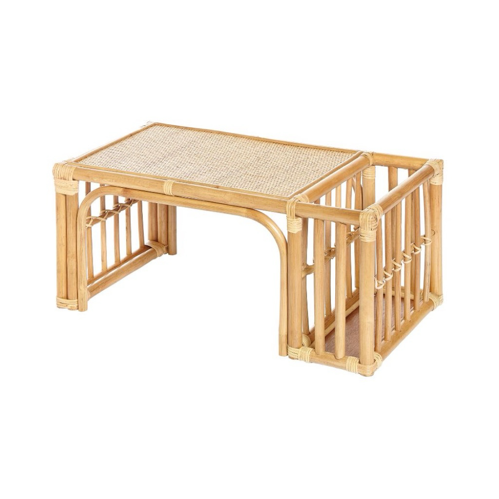 Jual Meja Rotan Minimalis Estetik Natural – Meja Tamu / Meja Kopi ...