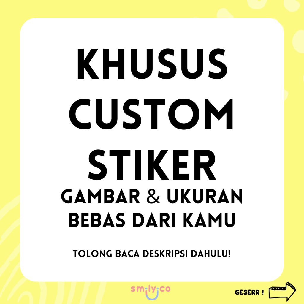 Jual Open Custom Stiker (desain bebas) - BACA DESKRIPSI | Shopee Indonesia