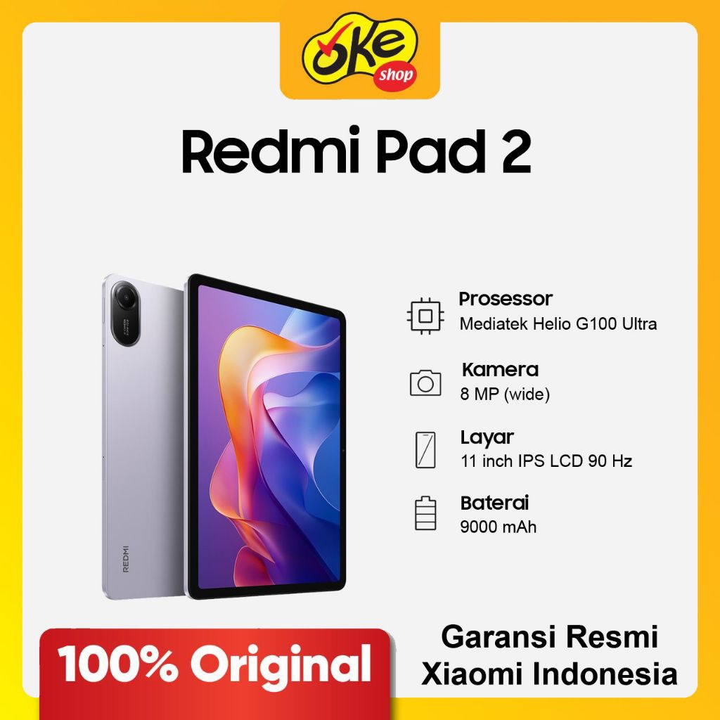 Jual Xiaomi Redmi Pad 2 4/128GB | 11" 2.5 Layar Super-jernih | Helio ...