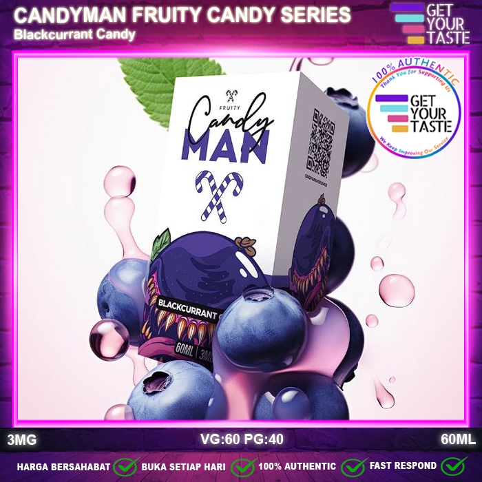 Jual Liquid Candyman Blackcurrant Candy 60ML by FVS x TNT | Shopee ...