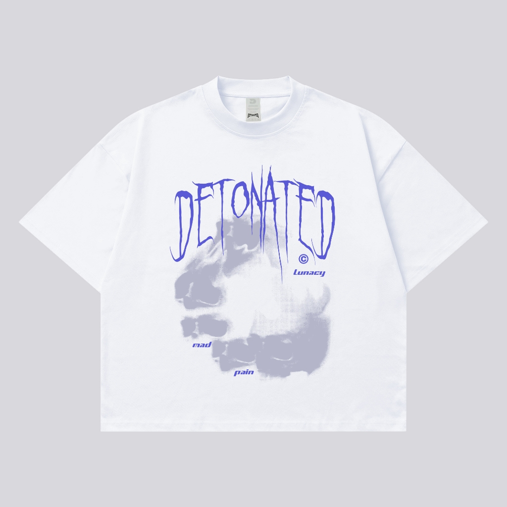 Jual Detonated Tshirt Boxy Oversized 16s Heavyweight Lunacy White ...