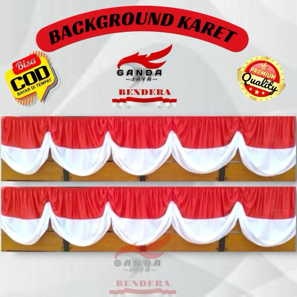 Jual Bendera Backdrop Background Karet Merah Putih Premium 17 Agustus ...