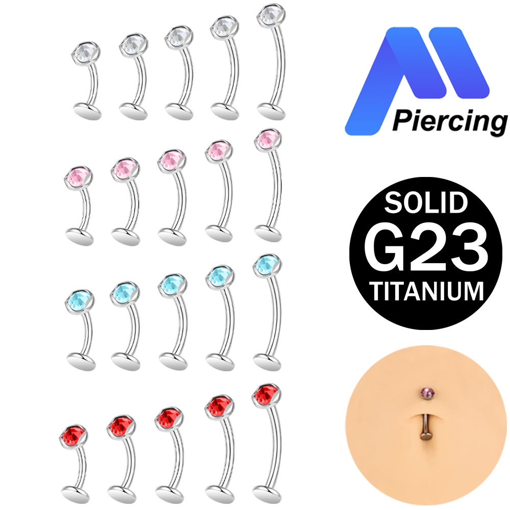 Jual 1 Buah Cincin Pusar Titanium G23 Premium Perhiasan Tindik Navel ...