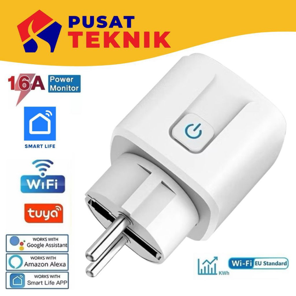 Jual Smartlife Tuya Stop Kontak WiFi 16A Smart Plug 16A Wireless Saklar Colokan Wifi Stop Kontak ...