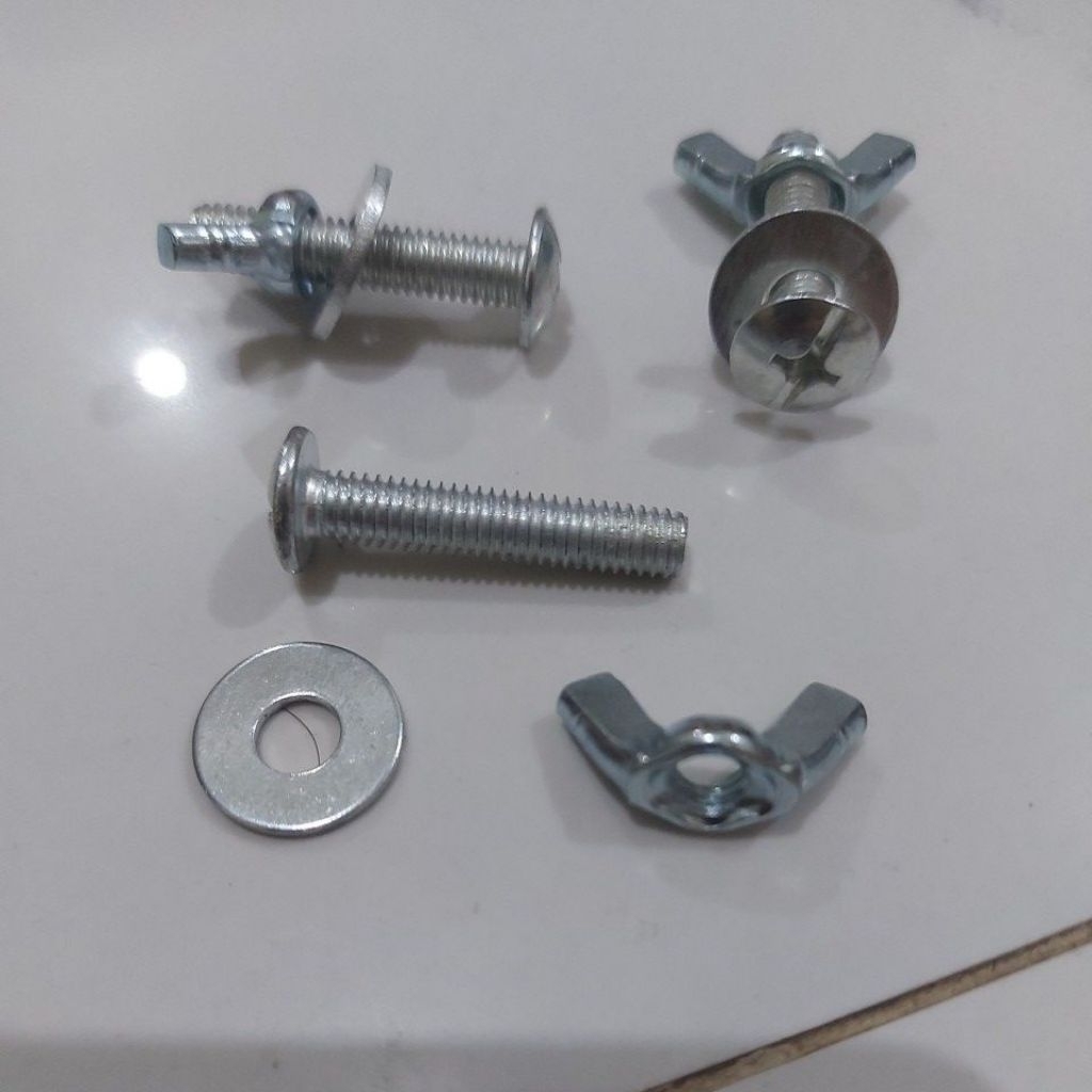 Jual Baut 10 JT M6x30 Set Wing Nut dan Ring Baut Obeng Setara Kunci 10 ...
