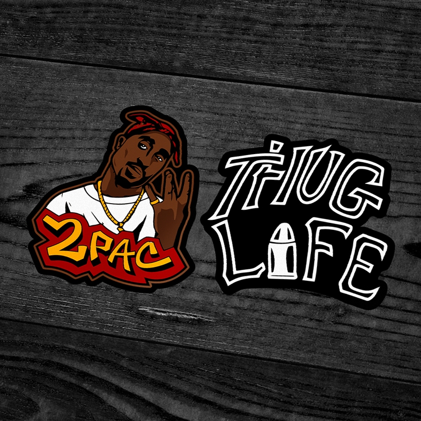 Jual 2Pac / Thug Life - Sticker Rapper 2Pac / Thug Life (BOOTLEG ...