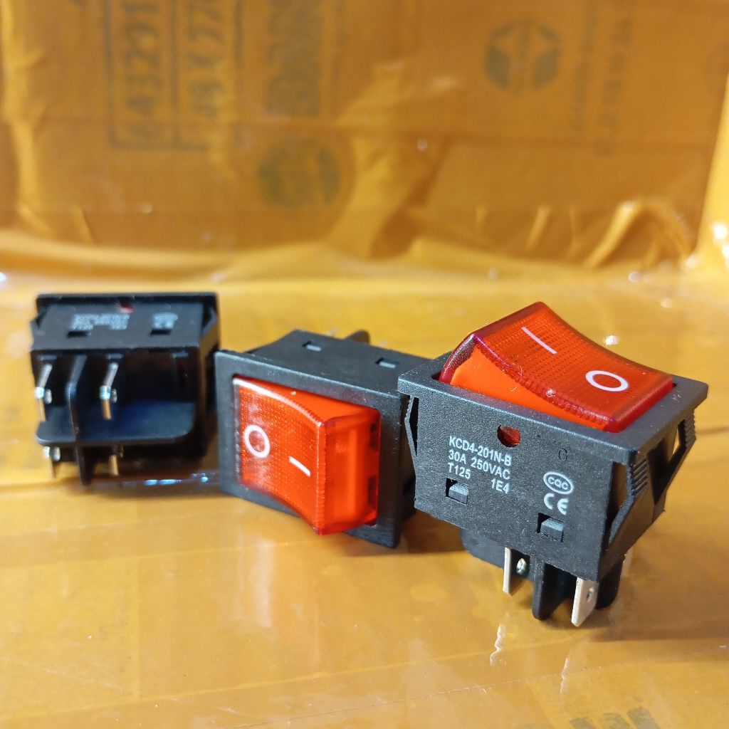 Jual (30A) Saklar Power On Off + Lampu BESAR BAGUS 30 Ampere 4 PIN ...