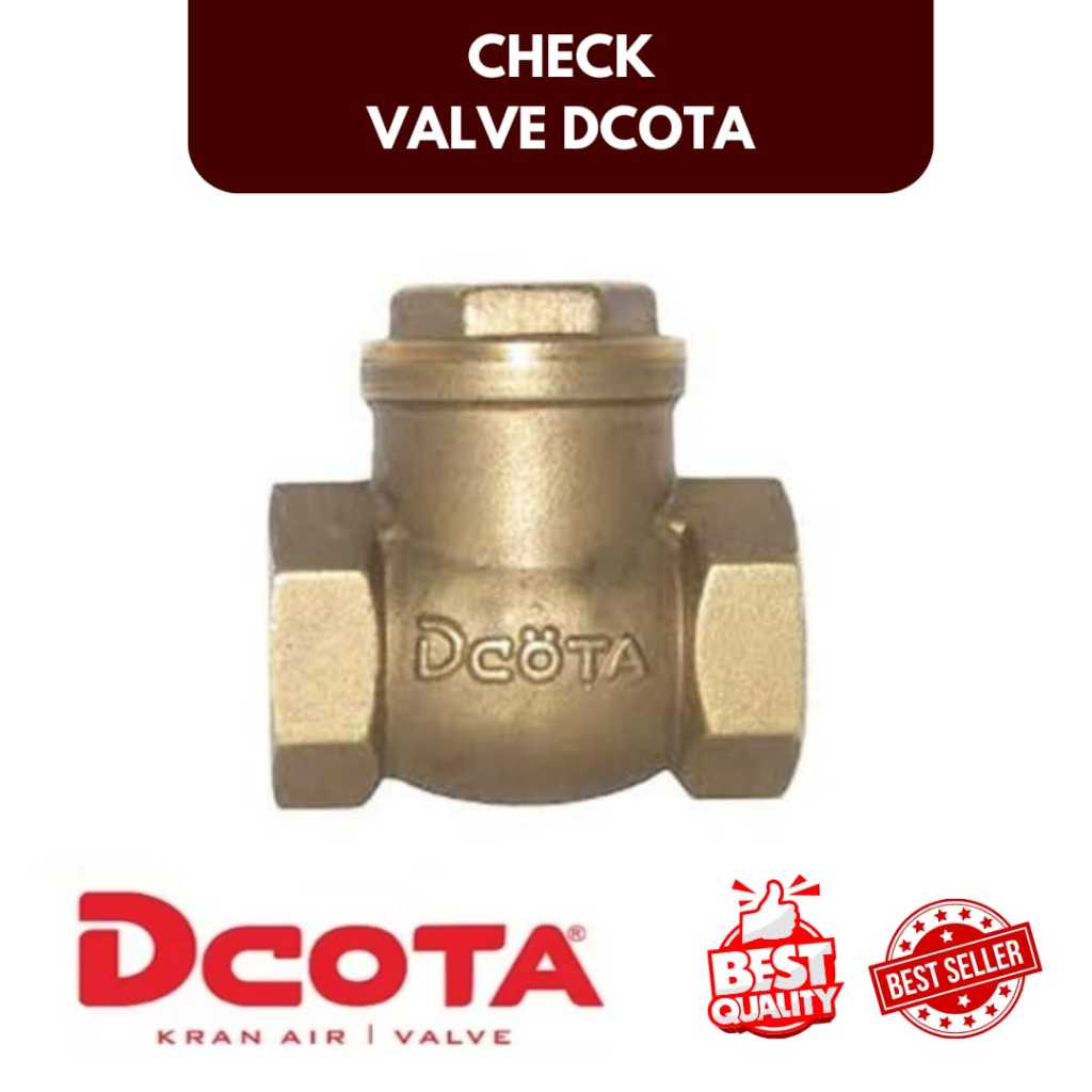 Jual Klep Katup Swing Check Valve Dcota Stop Keran Kuningan | Shopee Indonesia