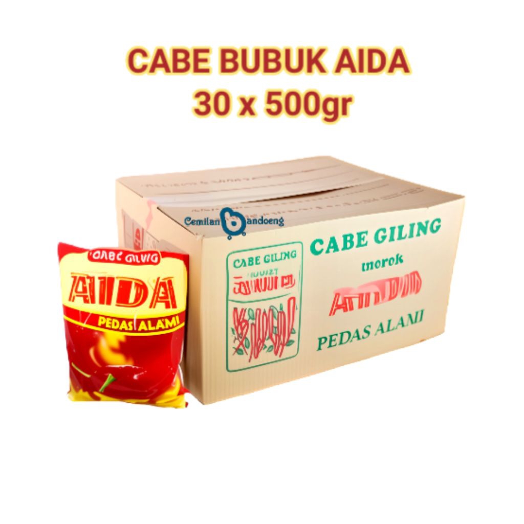 Jual CABE BUBUK AIDA 1 DUS KEMASAN 500GR X 30 PCS | Shopee Indonesia