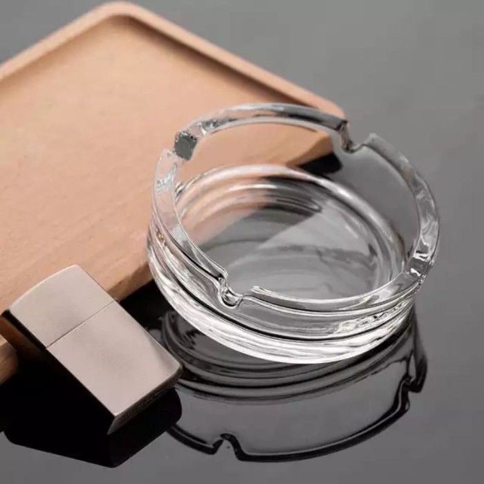 Jual Asbak Kaca Bulat Beling Bening Unik Glass Ashtray / Asbak Kaca ...