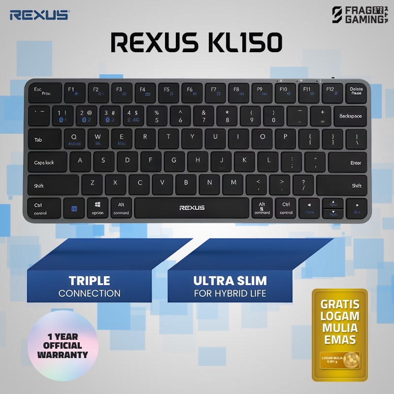 Jual Rexus KL150 / KL100 / KL200 Dual Connection Wireless Office ...