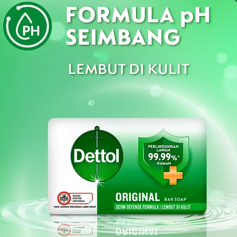 Jual Dettol Sabun Batang Antibacterial Bar Soap Original - 60g | Shopee ...