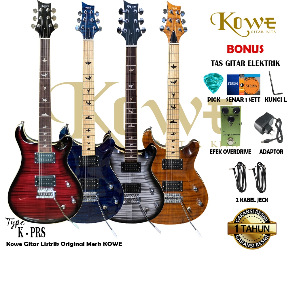 Jual Gitar Original Elektrik KOWE K-PRS Bonus EFEK Gitar | Shopee Indonesia