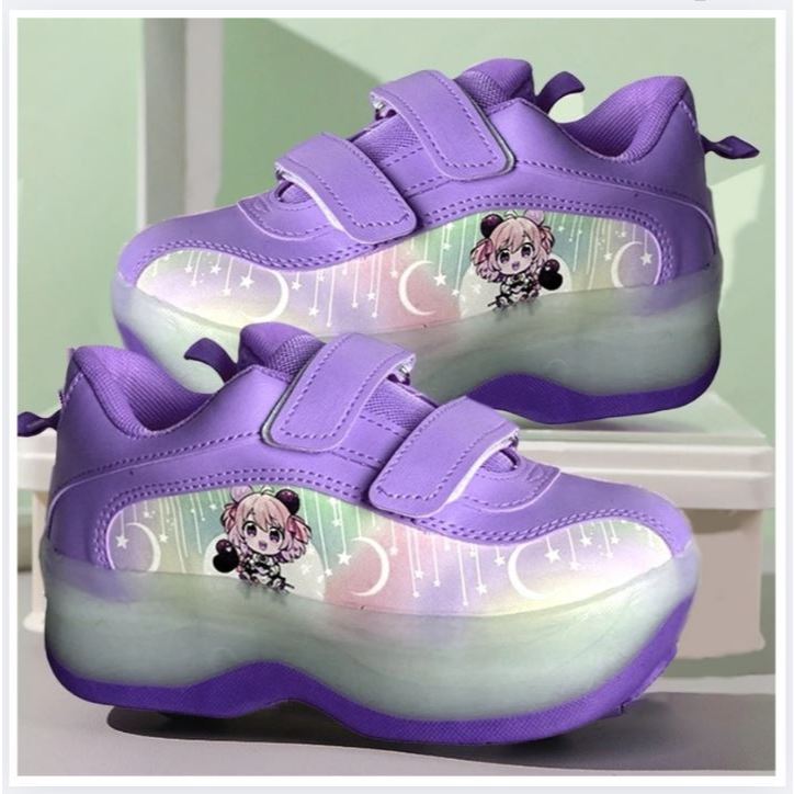 Jual Sepatu Roda Anak Roda 4 Model Mobil Pemula Full Menyala Sepatu ...