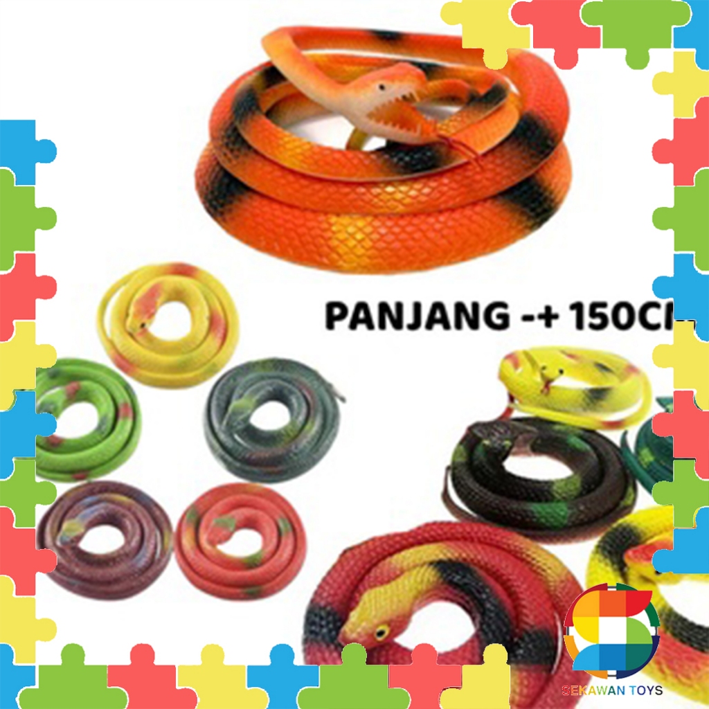 Jual Sekawantoys Mainan Anak Ular-Ularan / Ular Karet Mirip Aslinya ...