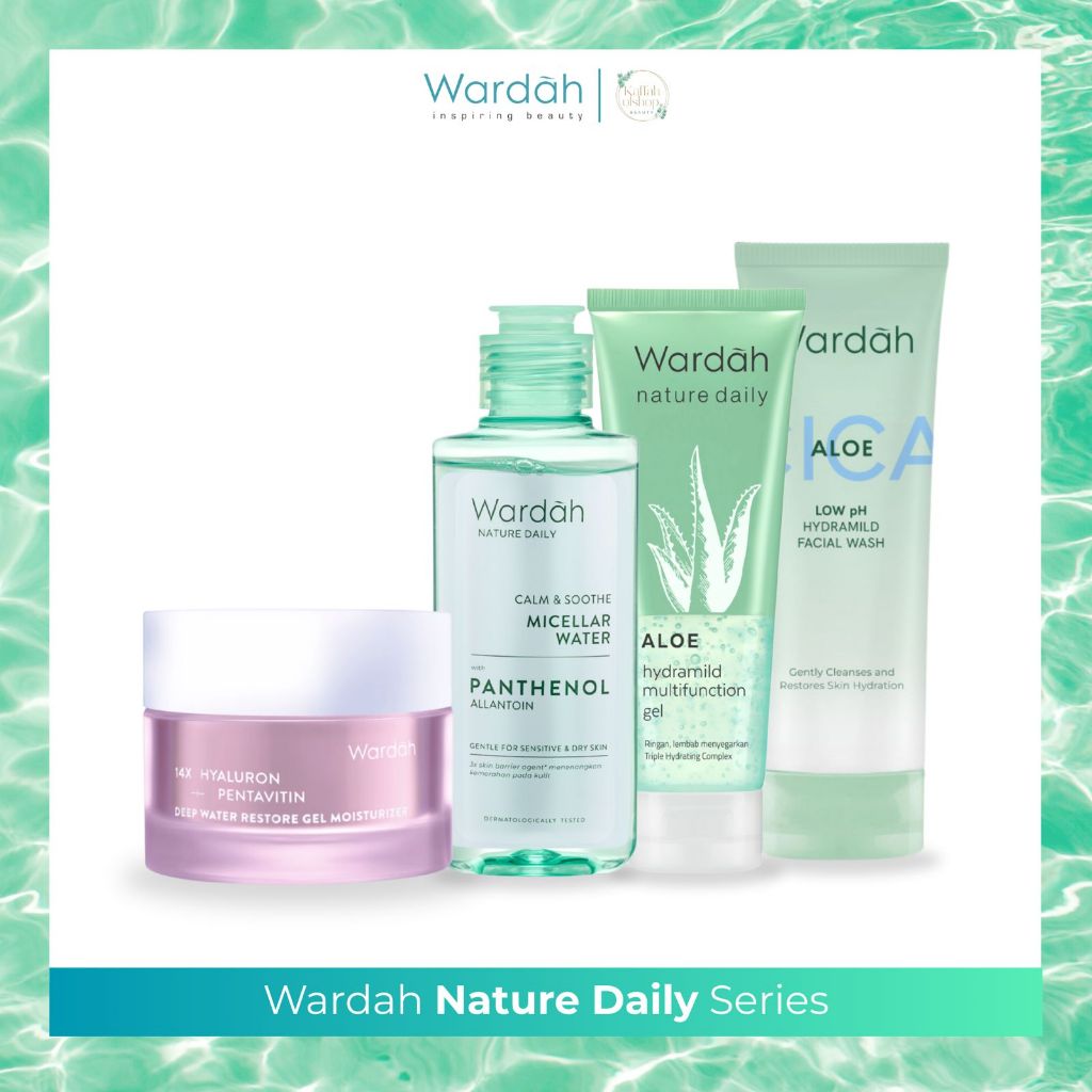 Jual Wardah Paket Nature Daily Series - Skincare untuk kulit kering dan ...