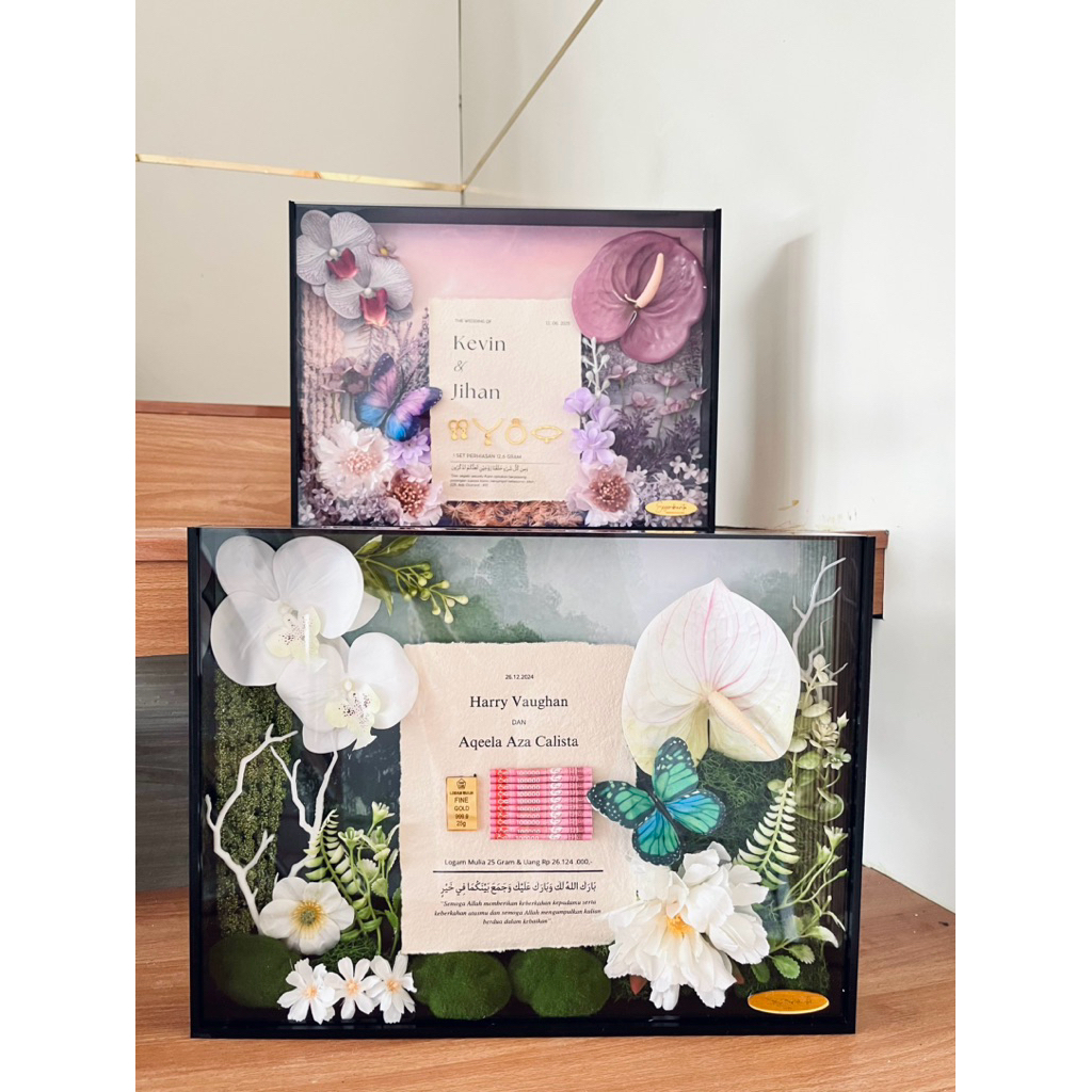 Jual Mahar Aurora Frame Akrilik Background Printing Mahar Nikah ...