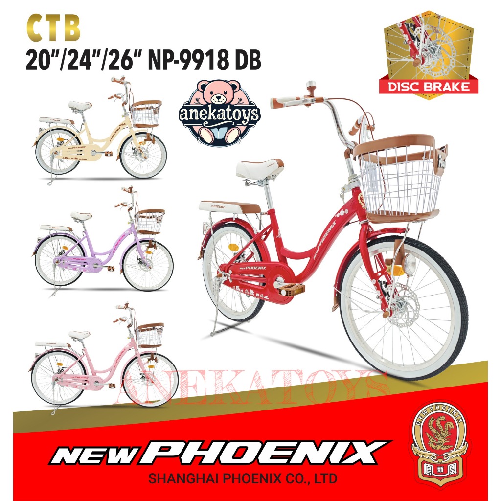 Jual Sepeda Mini Phoenix NP9918 DB CTB Remaja Dewasa Disc Brake 24/26 ...