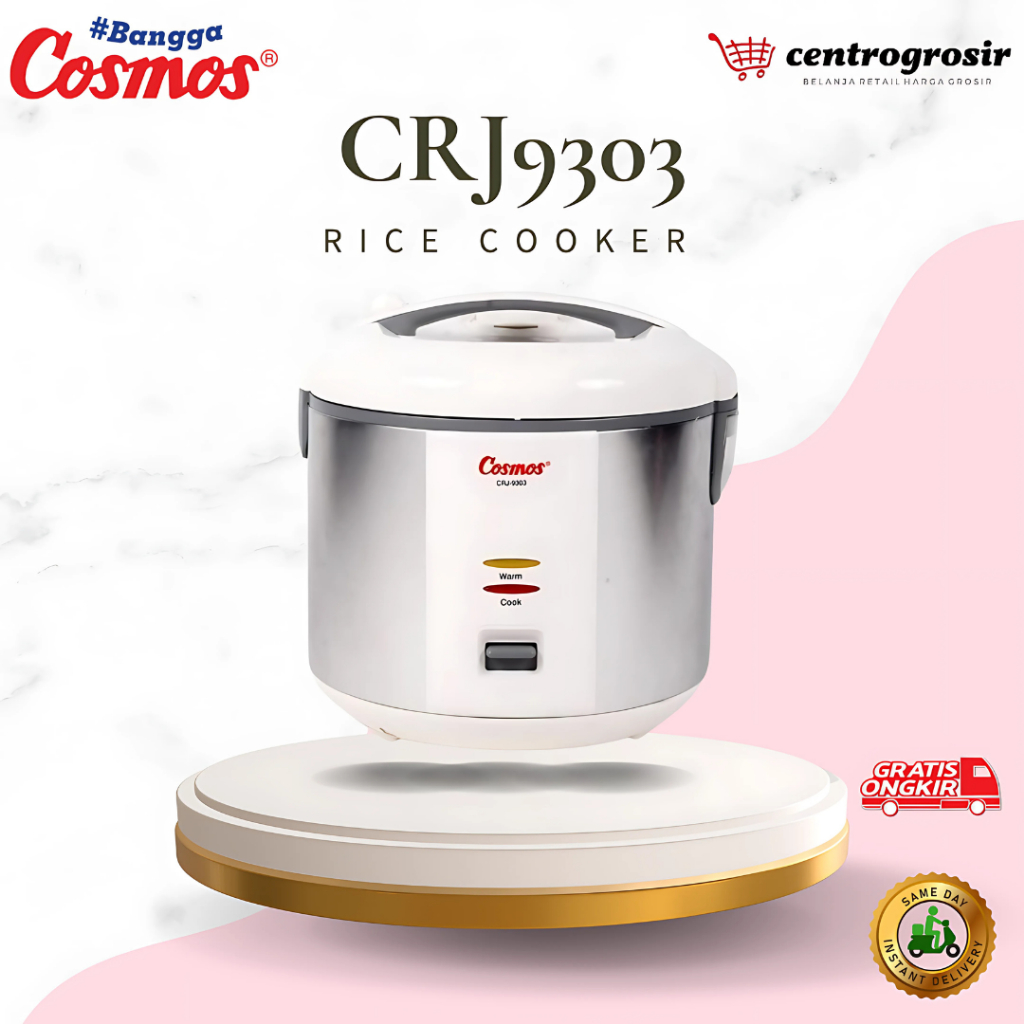Jual Cosmos CRJ9303 Magic Com 2 Liter Stainless steel Rice Cooker CRJ ...